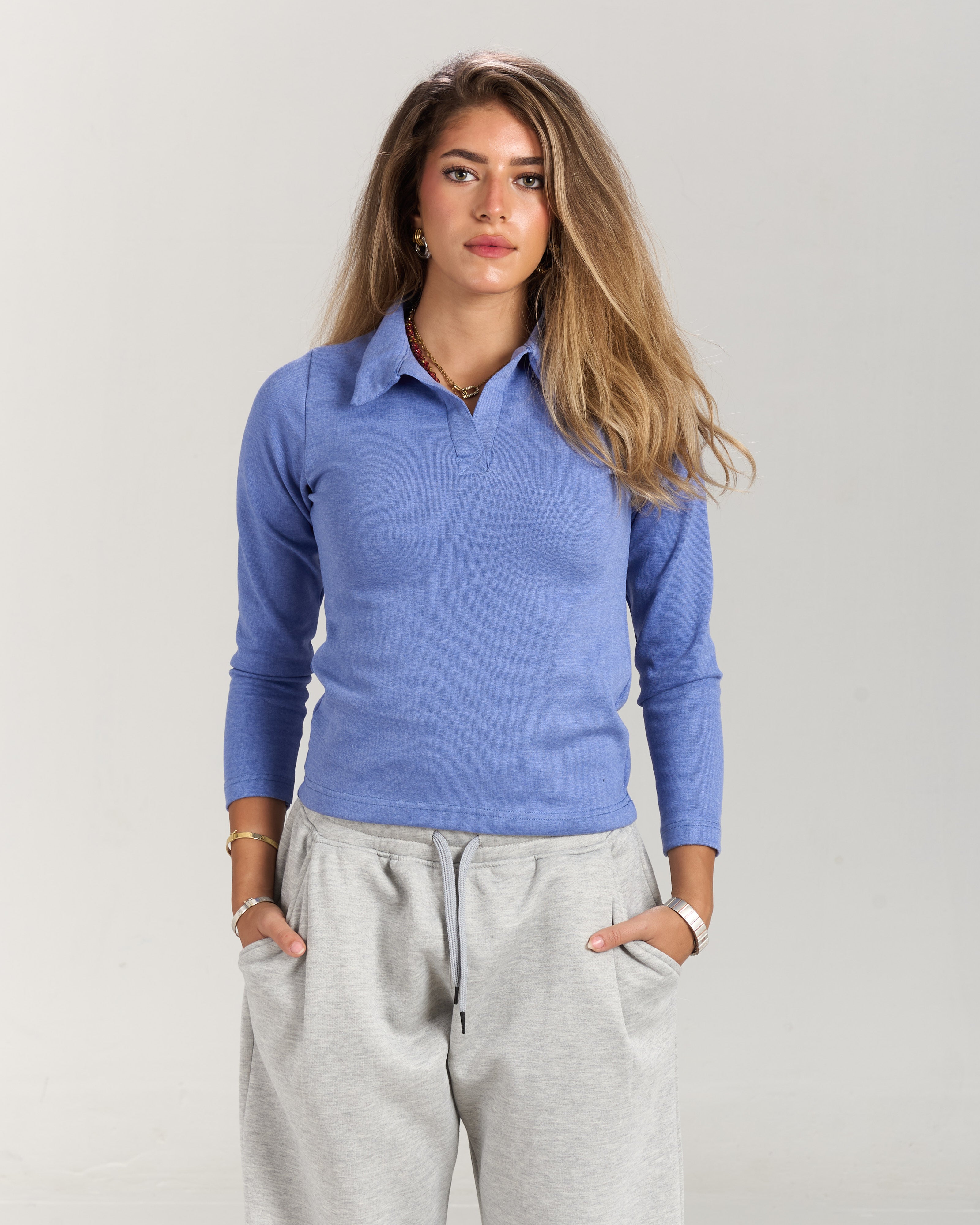 Blue Polo top – leon